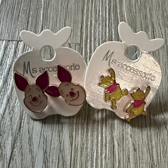 Accessories | Kids Cartoon Character Earrings Set Pink And Yellow ...